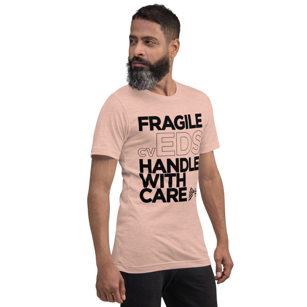 Classic "Fragile" Unisex T-Shirt - Myopathic (mEDS) | Light on Dark ...