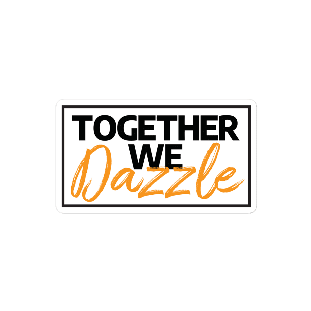 Together We Dazzle Bubble-Free Stickers - The Ehlers Danlos Society